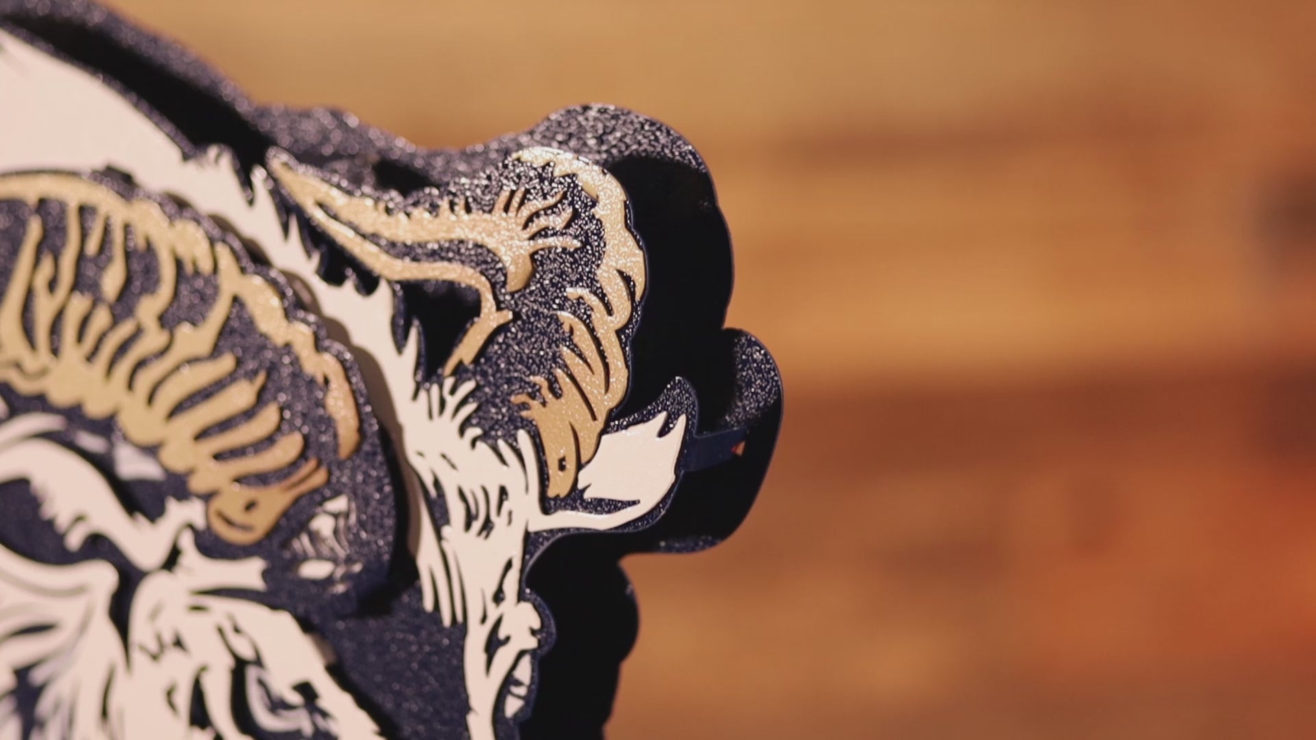 US Naval Academy "Jumping Goat" 3D Vintage Metal Wall Art – Hex Head Art