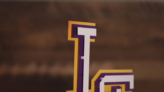 LSU Tigers Interlocking Baseball ART with FREE CHAMP ENGRAVING – Hex ...