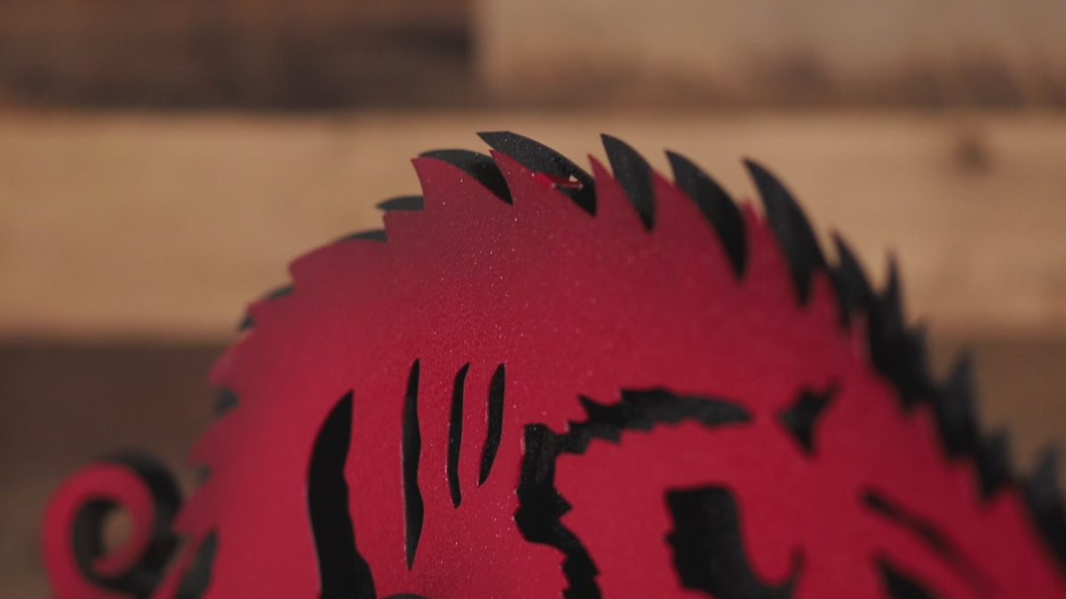 Arkansas Razorbacks VAULT "Slobbering Hog" 3D Metal Artwork 30" X 15 ...