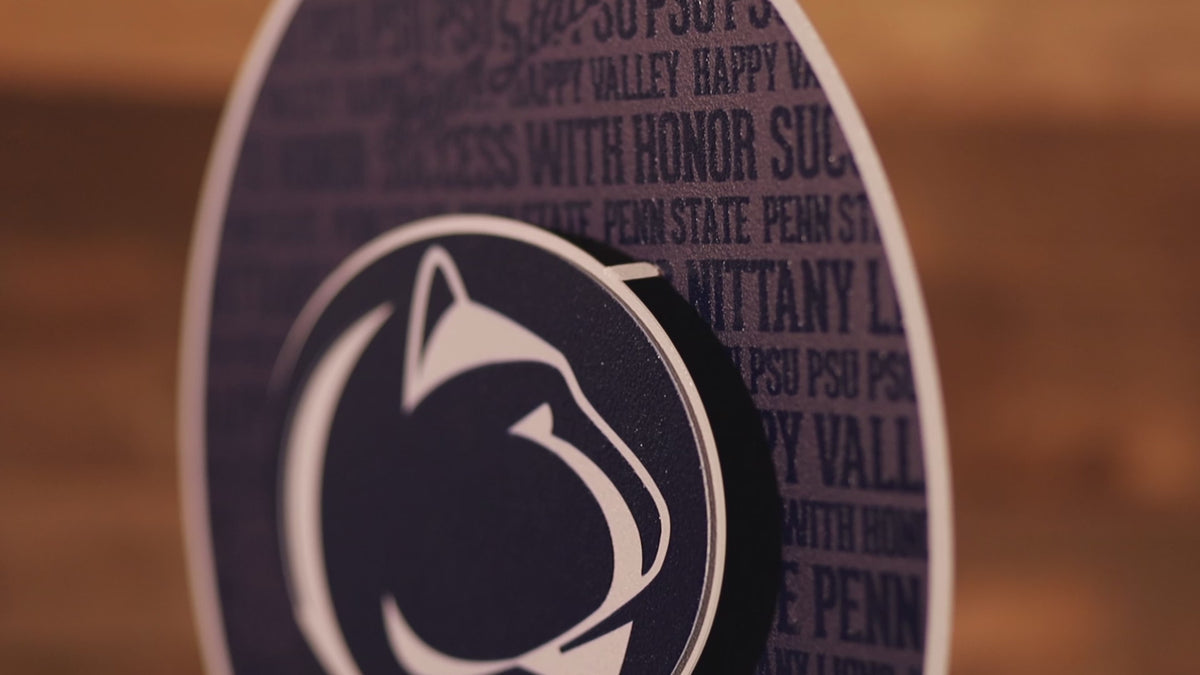 Penn State Nittany Lions Vintage Metal Wall Art – Hex Head Art