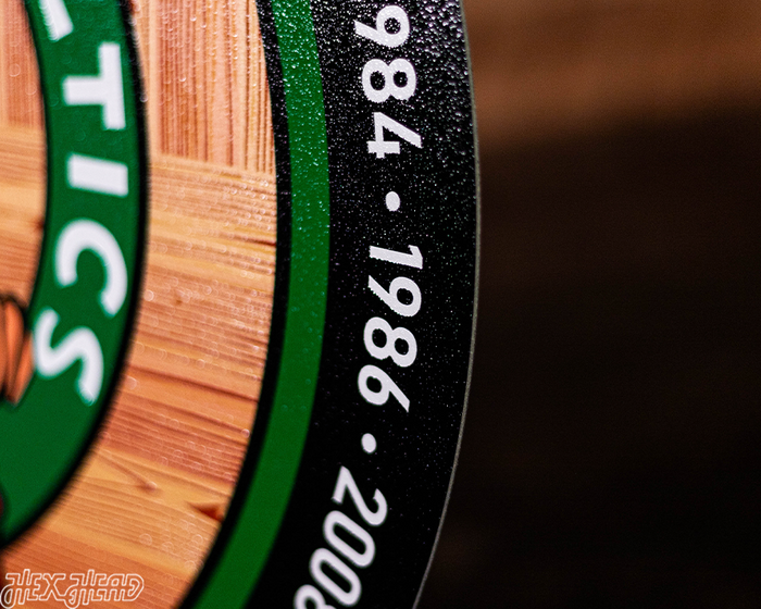 VARSITY Collection- Single layer Parquet Floor Boston Celtics Metal Wa