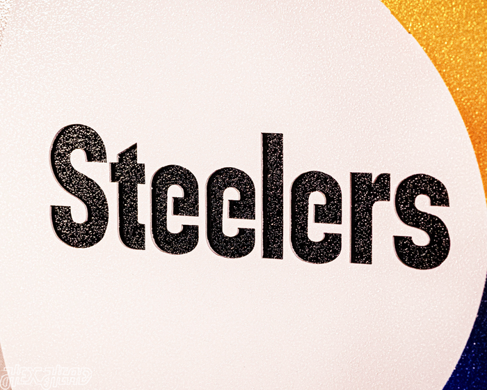 Pittsburgh Steelers "Steelmark" 3D Vintage Metal Wall Art – Hex Head Art
