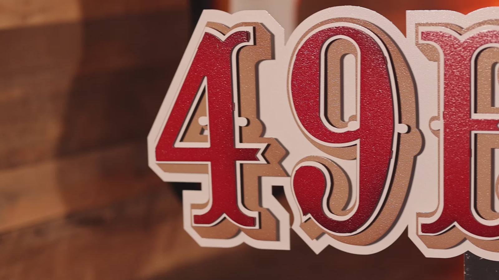 San Francisco 49ers "1972-2004" 3D Vintage Metal Wall Art – Hex Head Art