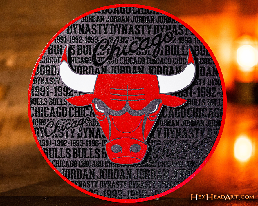 CRAFT SERIES - Chicago Bulls 3D Metal Artwork – Hex Head Art