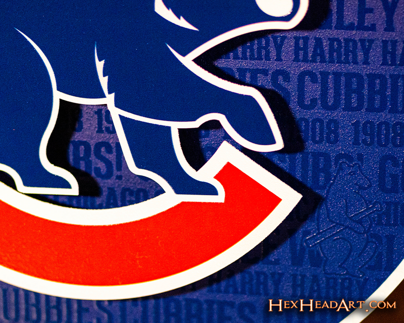 CRAFT SERIES - Chicago Cubs 3D Metal Artwork – Hex Head Art