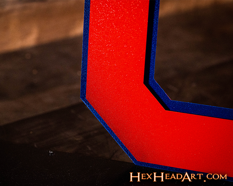 Cleveland Indians Block "C" Layered 3D Metal Wall Art – Hex Head Art