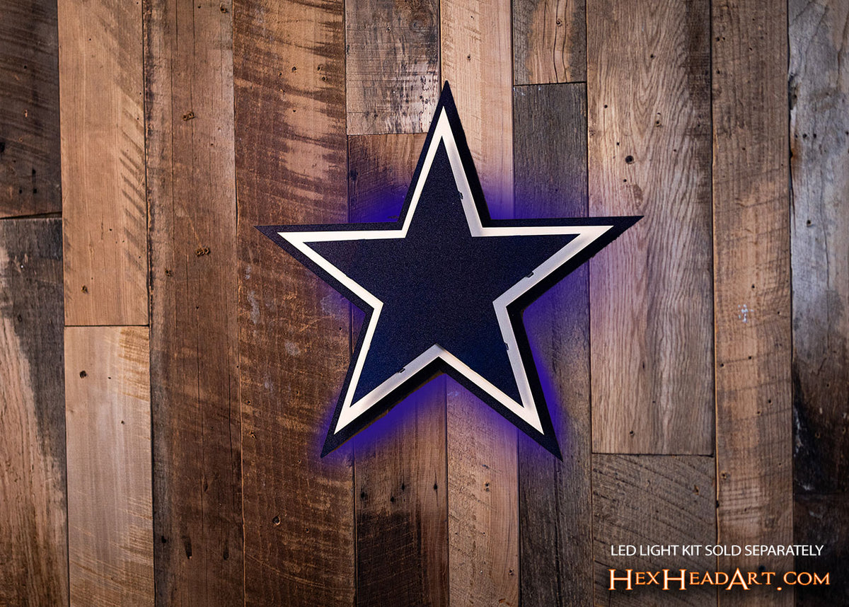 Dallas Cowboys "STAR" 3D Vintage Metal Wall Art – Hex Head Art