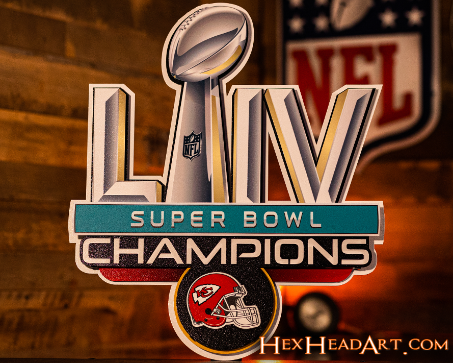 Kansas City Chiefs Arrowhead super bowl 3D Vintage Metal Wall Art – Hex ...