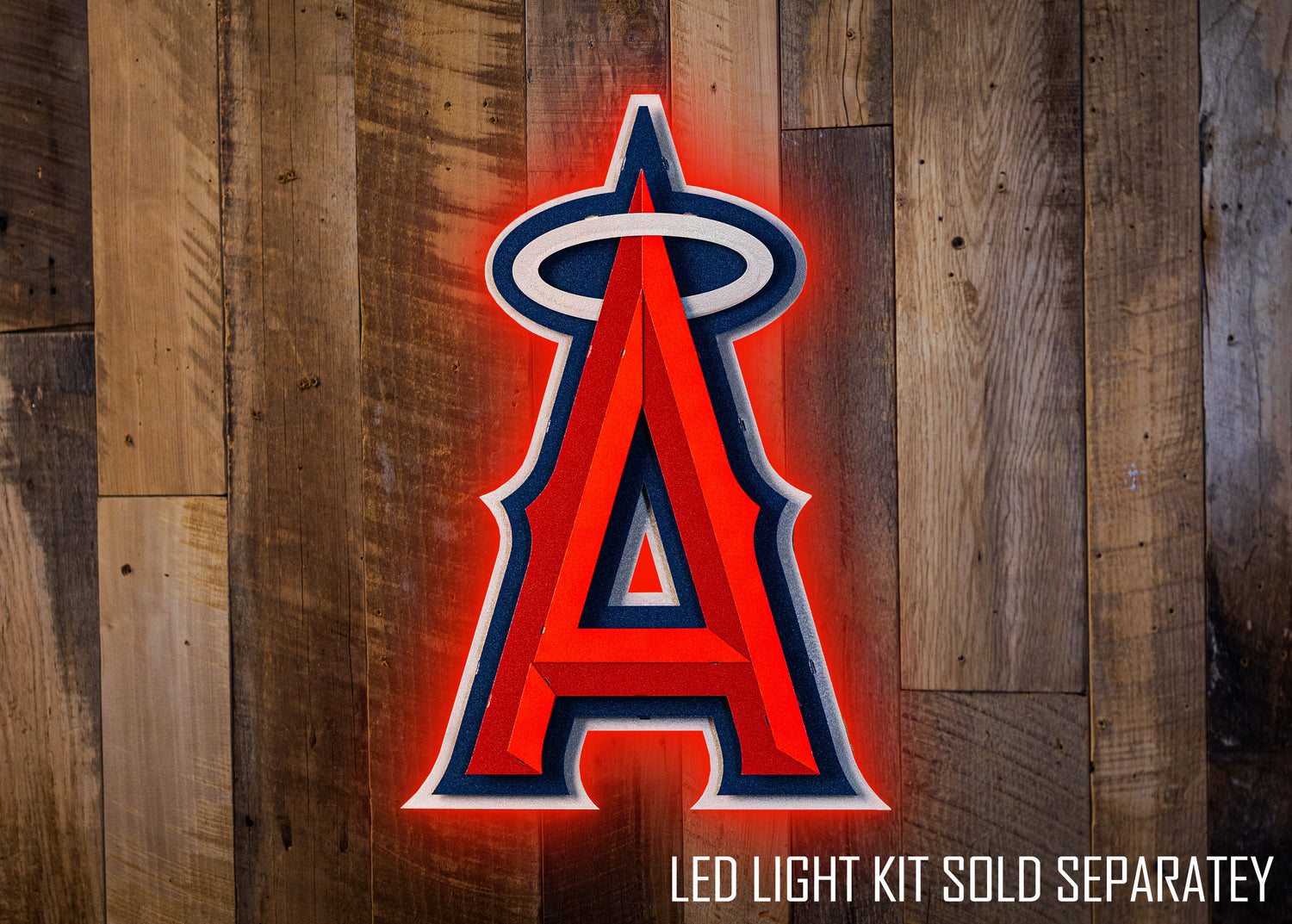 Los Angeles Angels A Logo 3D Metal Artwork – Hex Head Art