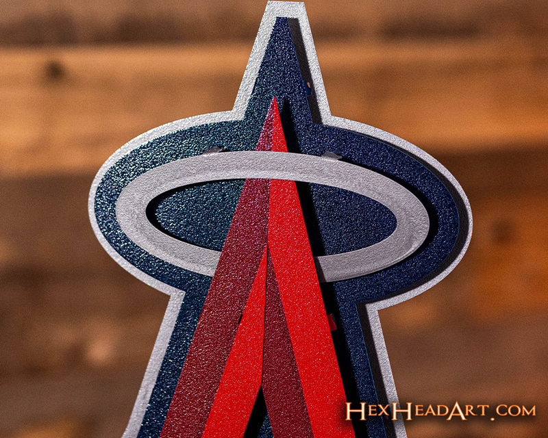 Los Angeles Angels A Logo 3D Metal Artwork – Hex Head Art