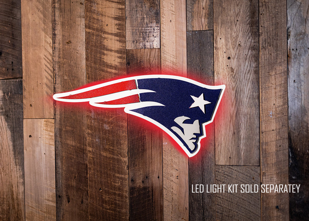 New England Patriots 3D Vintage Metal Wall Art – Hex Head Art