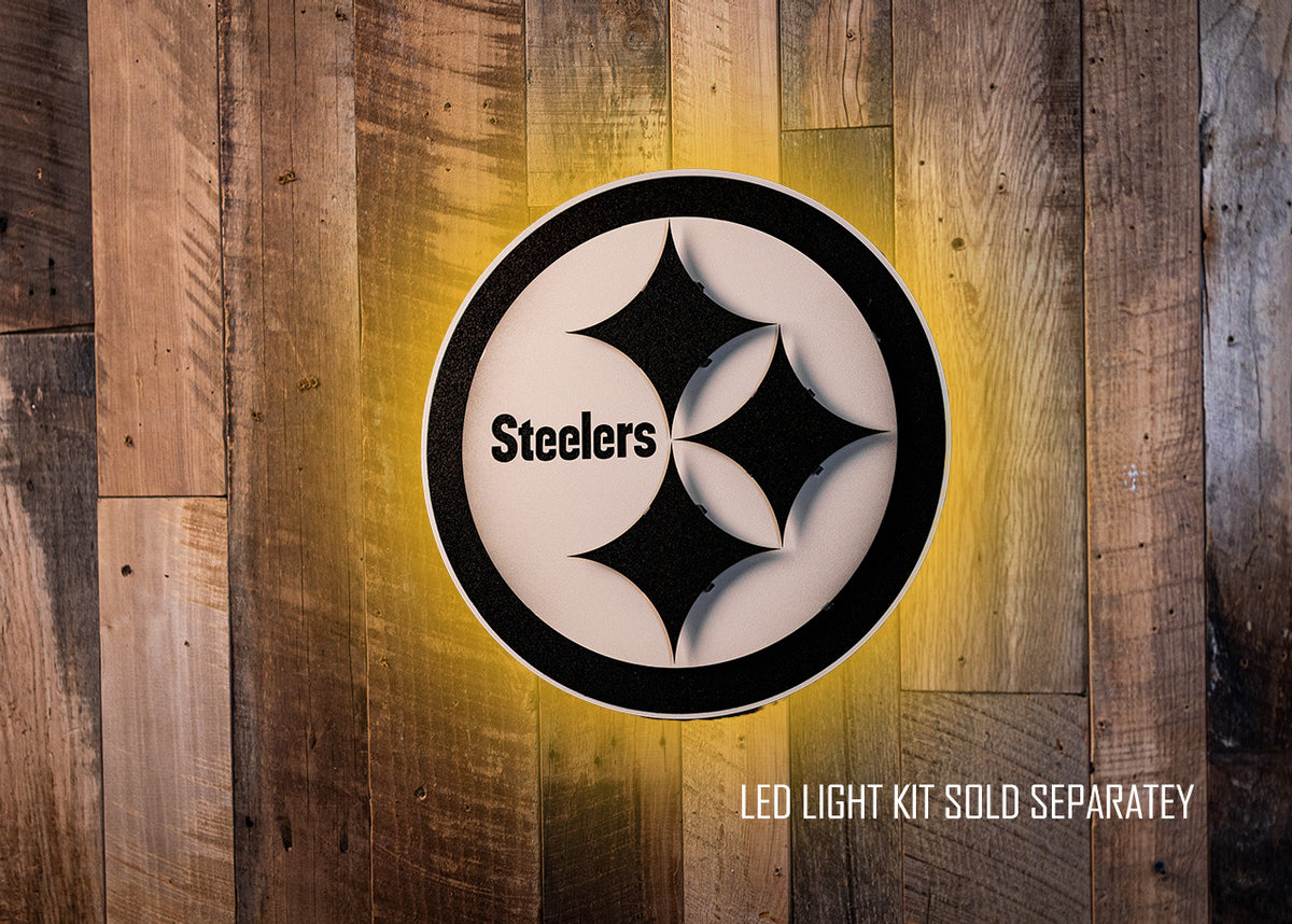 Pittsburgh Steelers "Steelmark" 3D Vintage Metal Wall Art – Hex Head Art