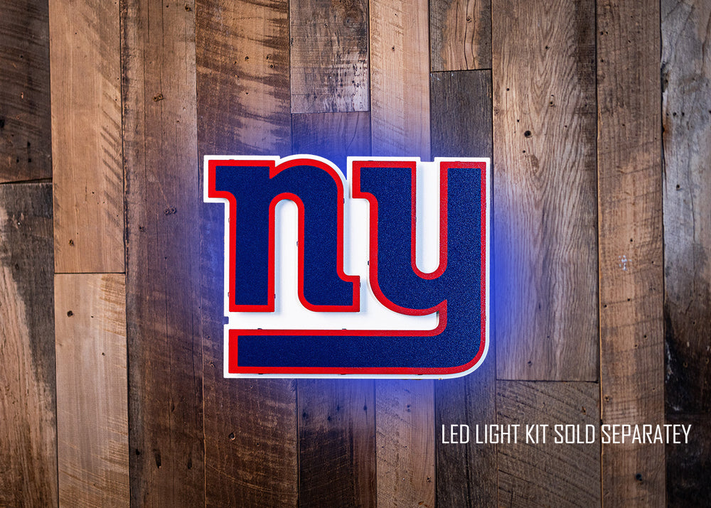 New York Giants "NY" 3D Vintage Metal Wall Art – Hex Head Art