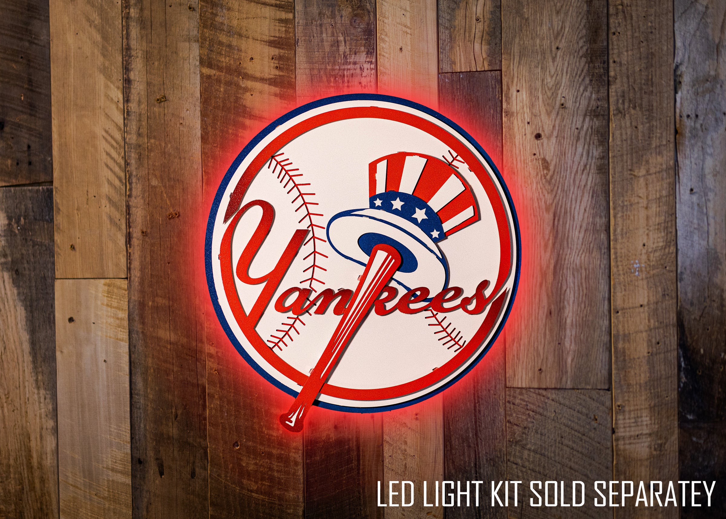 New York Yankees Crest 3D Metal Artwork – Hex Head Art