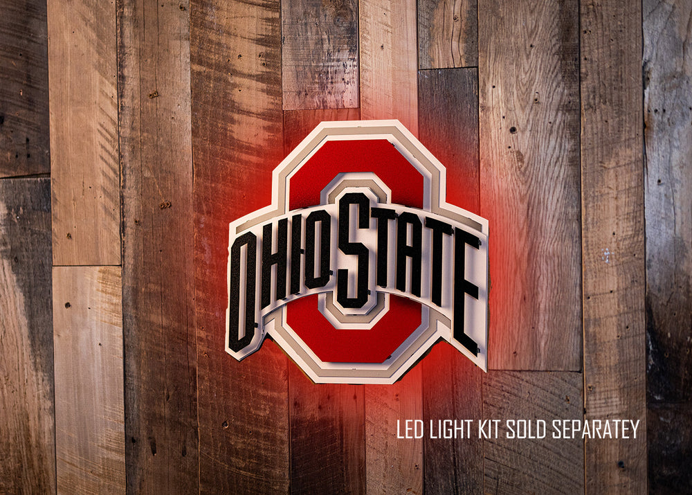 The Ohio State University 3D Metal Artwork 22" x 22" – Hex Head Art