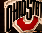 The Ohio State University 3D Metal Artwork 22" x 22" – Hex Head Art